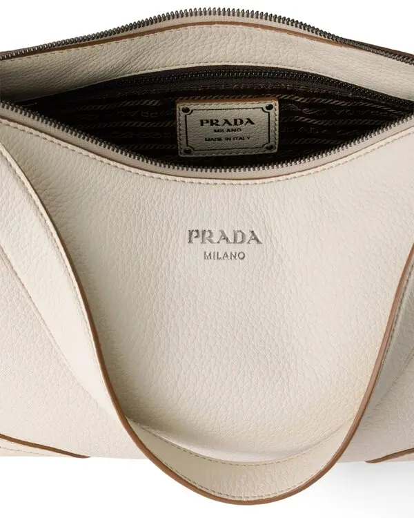 Prada Aimèe Leather Shoulder Bag - Neutral