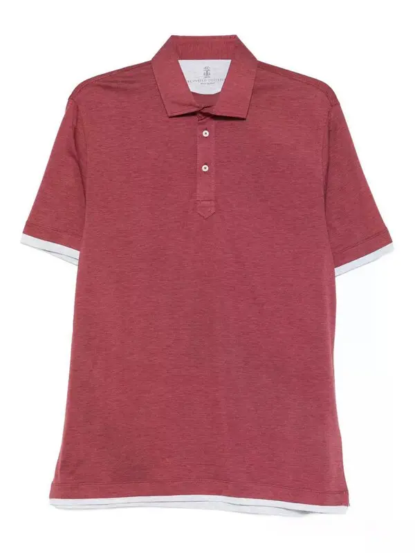 Brunello Cucinelli Short-sleeve Polo Shirt - Red