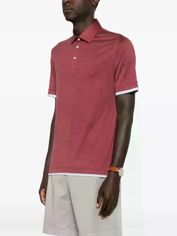 Brunello Cucinelli Short-sleeve Polo Shirt - Red