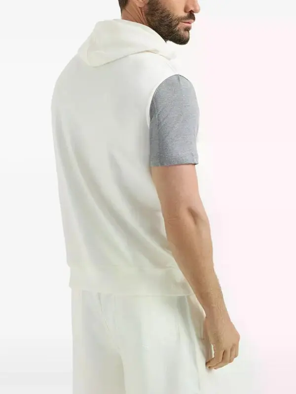 Brunello Cucinelli Zipped Sleeveless Hoodie - Neutrals