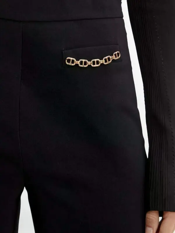TWINSET Chain-detail Flared Trousers