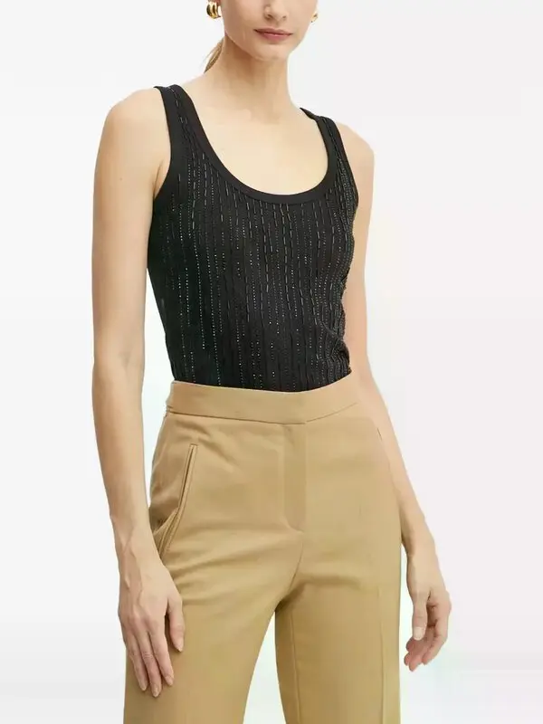 Pinko Sleeveless Scoop-neck Tank Top - Black