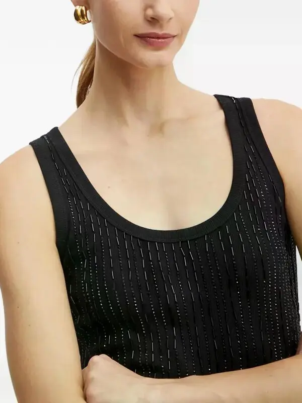 Pinko Sleeveless Scoop-neck Tank Top - Black
