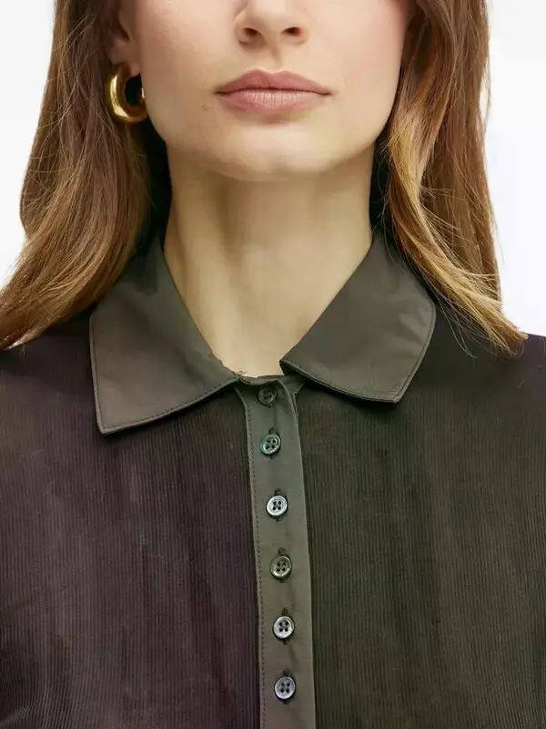 Pinko Long-sleeve Polo-collar Body - Brown