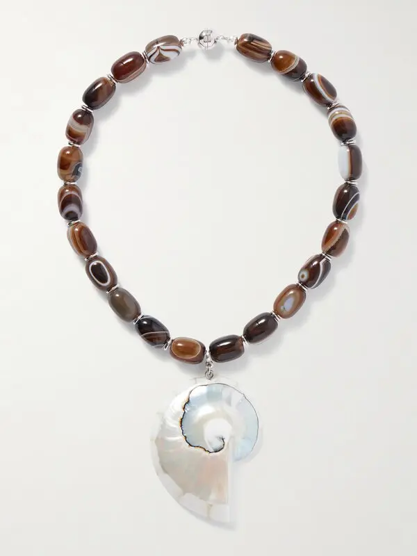 JULIETTA Firenze Shell And Resin Necklace - Brown