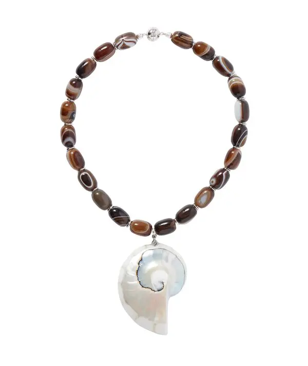 JULIETTA Firenze Shell And Resin Necklace - Brown