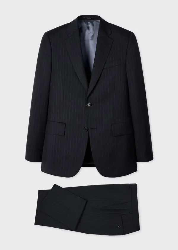 Paul Smith The Brierley Navy Pinstripe Wool Two-button Suit