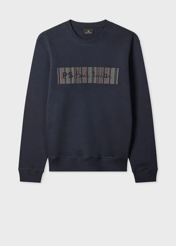 Paul Smith Logo Striped Sweatshirt - Blue