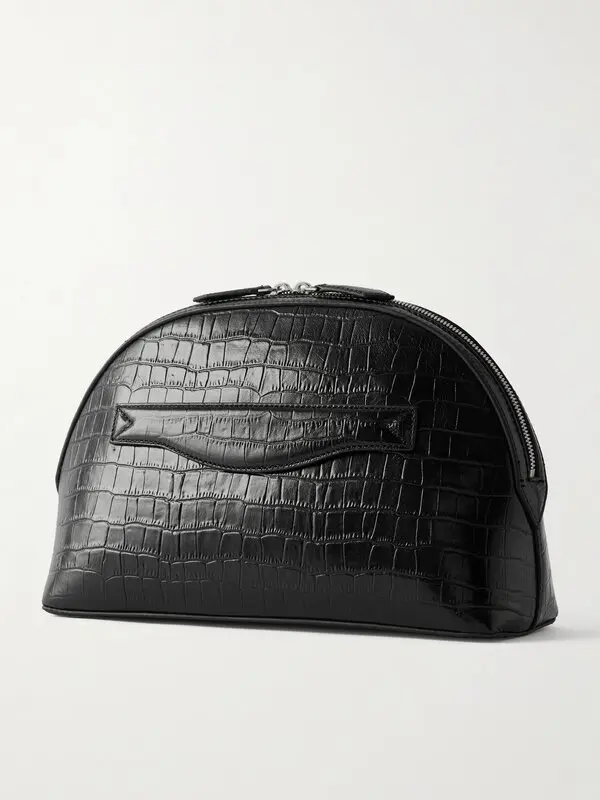 A.emery Halloran Croc-effect Leather Clutch