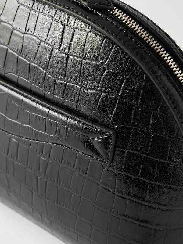 A.emery Halloran Croc-effect Leather Clutch