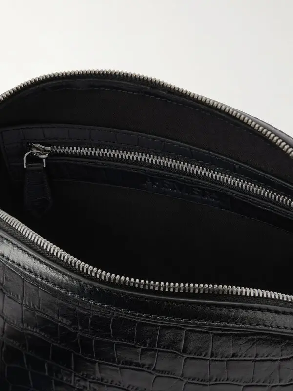 A.emery Halloran Croc-effect Leather Clutch