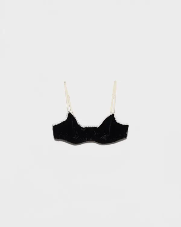 Prada Velvet Bra - Black