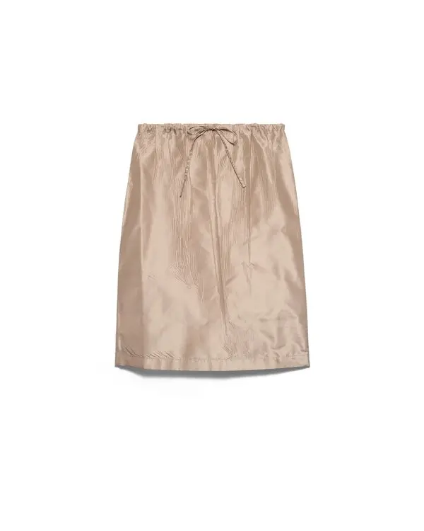 Prada Taffeta Midi-skirt - Neutral