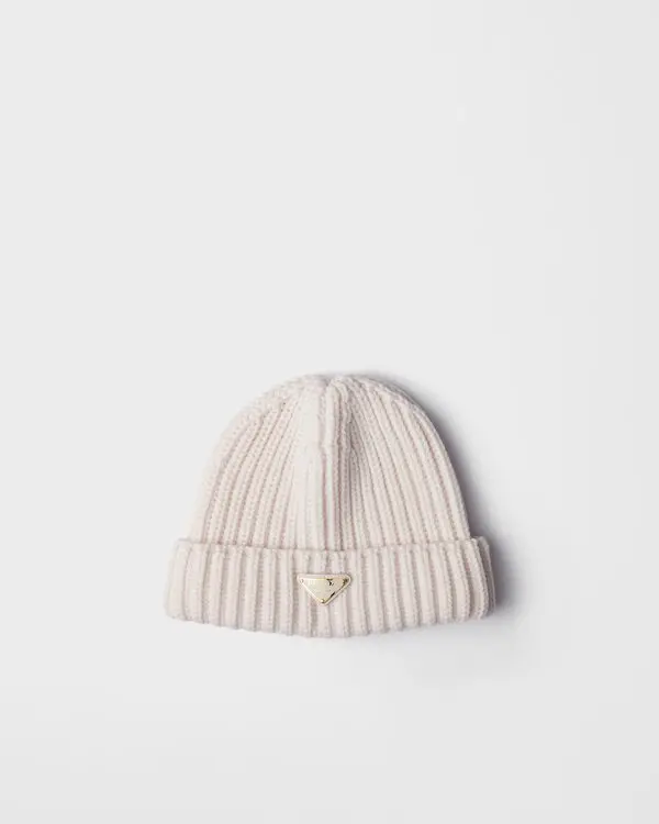 Prada Wool Beanie - Chalk White