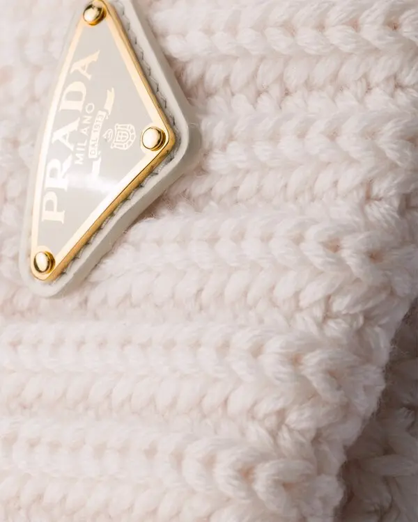 Prada Wool Beanie - Neutral
