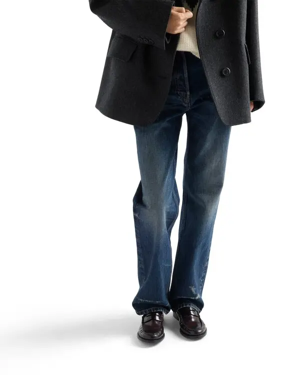 Prada Straight-leg Washed Denim Jeans