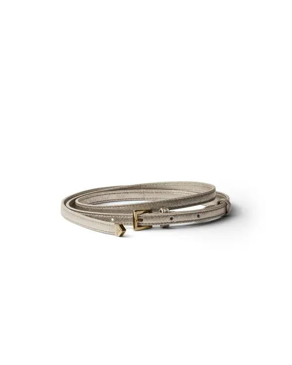 Prada Nappa Leather Belt - Gold/silver