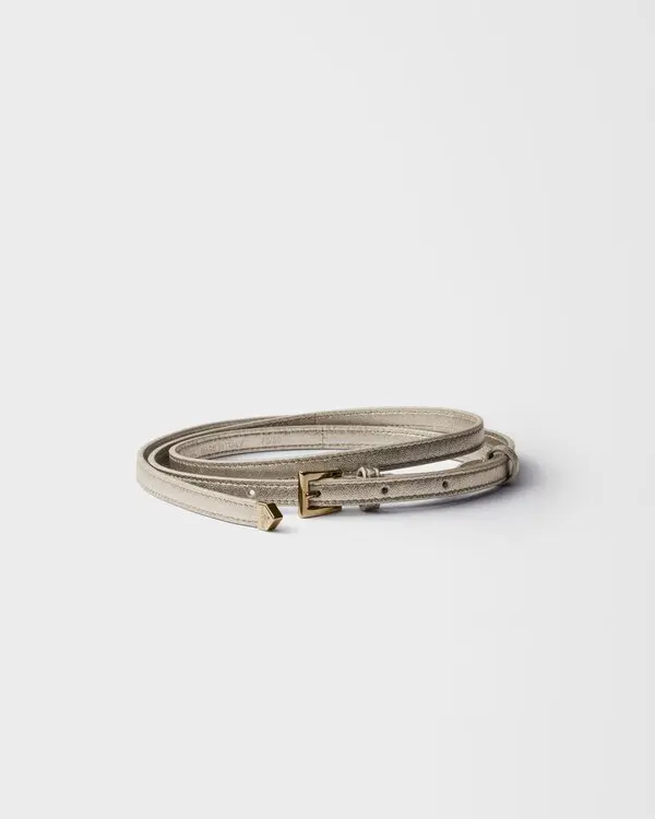 Prada Nappa Leather Belt - Pyrite