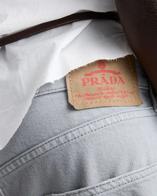 Prada Five-pocket Garment-dyed Jeans - Gray