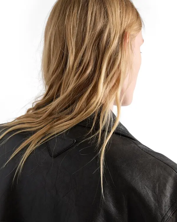 Prada Double-breasted Nappa Leather Caban Jacket