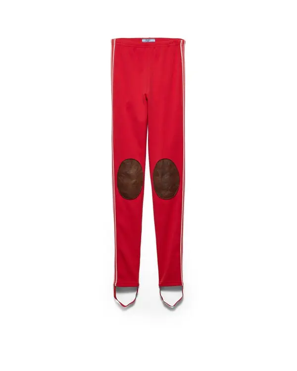 Prada Fleece Leggings - Red