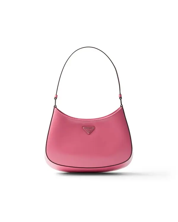 Prada Cleo Brushed Leather Shoulder Bag - Pink