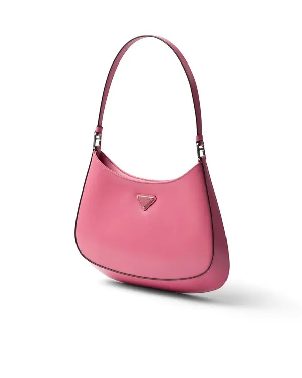 Prada Cleo Brushed Leather Shoulder Bag - Pink