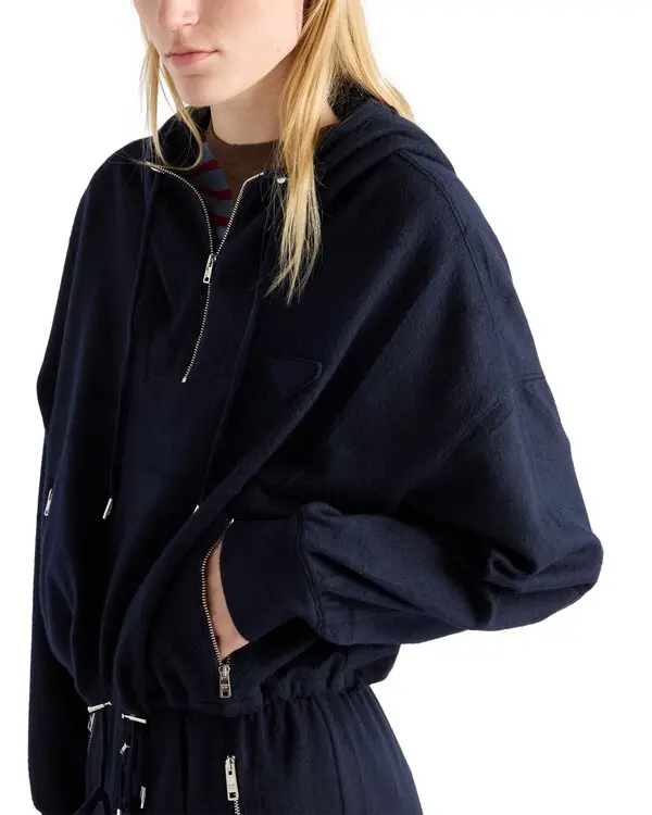 Prada Wool And Cashmere Hooded Sweatshirt