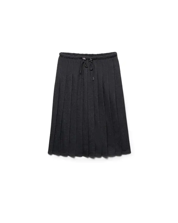 Prada Pleated Jersey Skirt - Grey