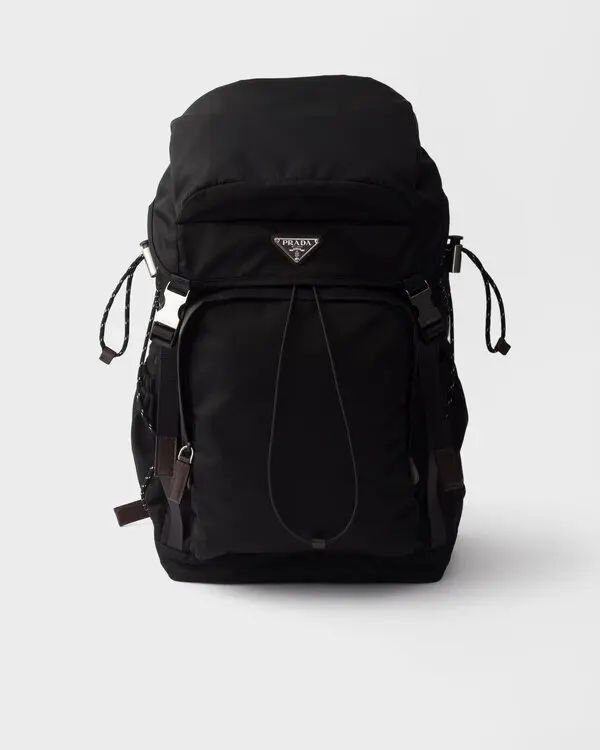 Prada Speedrock Re-nylon And Leather Backpack - Black