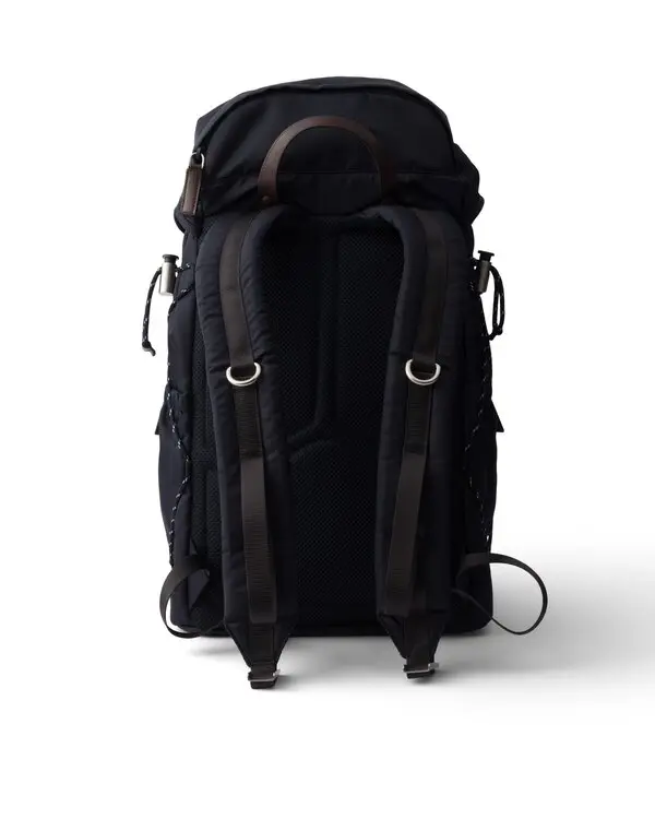 Prada Speedrock Re-nylon And Leather Backpack - Blue