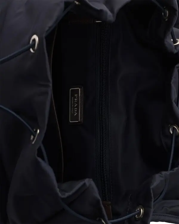 Prada Speedrock Re-nylon And Leather Backpack - Blue