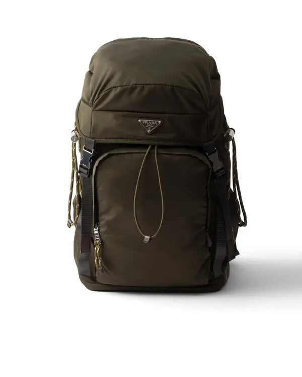 Prada Speedrock Re-nylon And Leather Backpack - Green