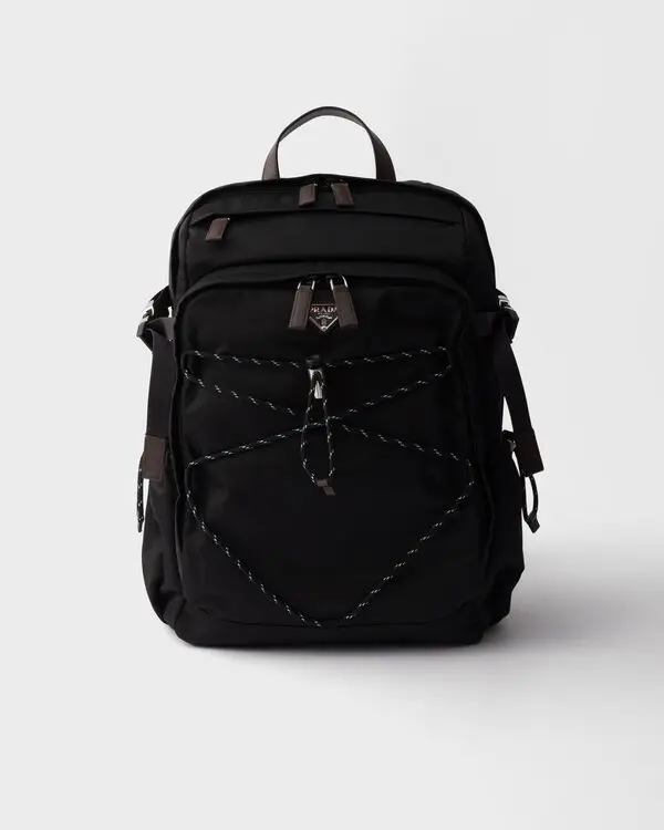 Prada Speedrock Re-nylon And Leather Backpack - Black