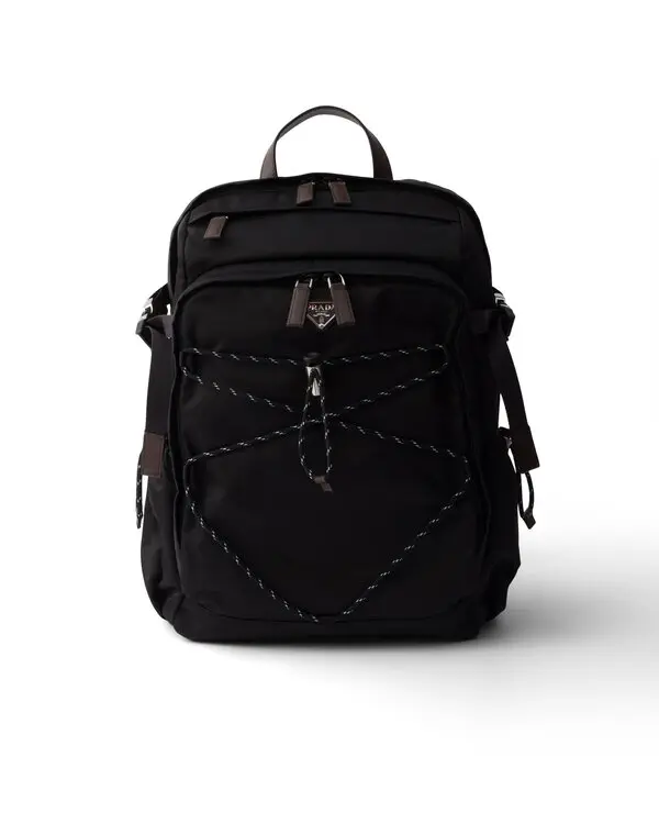 Prada Re-nylon And Leather Backpack - Black