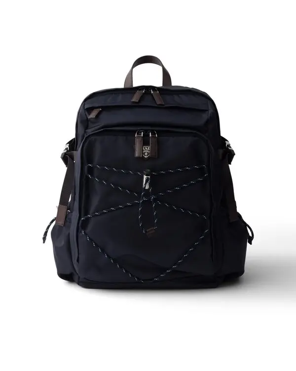 Prada Re-nylon And Leather Backpack - Blue