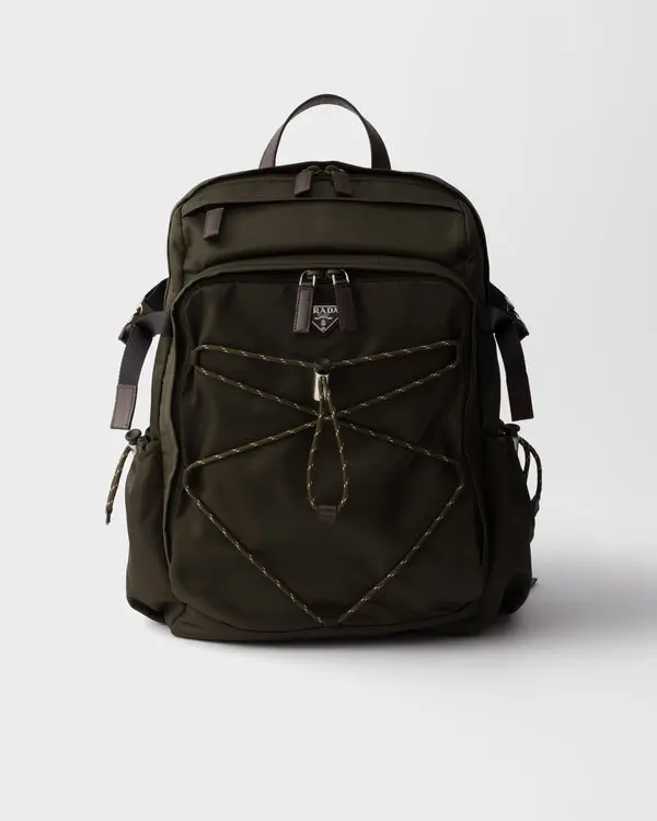 Prada Speedrock Re-nylon And Leather Backpack - Camouflage Green