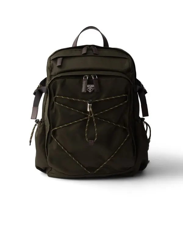Prada Re-nylon And Leather Backpack - Green