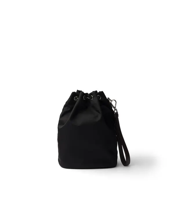 Prada Speedrock Re-nylon And Leather Pouch - Black