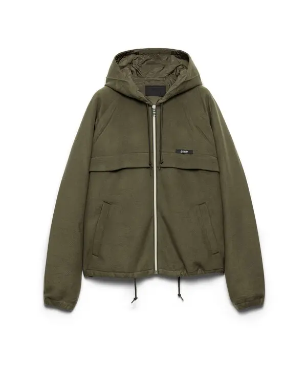 Prada Hooded Technical Fabric Blouson Jacket - Green