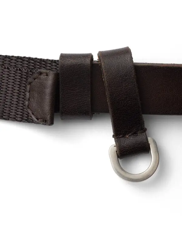 Prada Leather And Woven Nylon Tape Belt