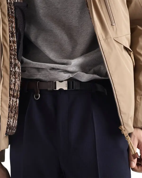 Prada Leather And Woven Nylon Tape Belt
