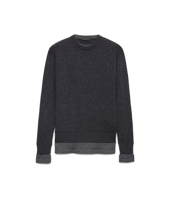 Prada Cashmere Crew-neck Sweater - Grey