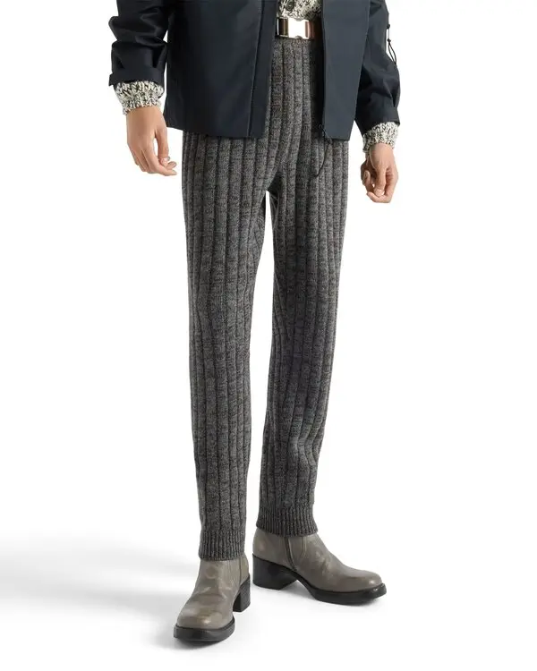 Prada Wool And Cashmere Pants - Grey
