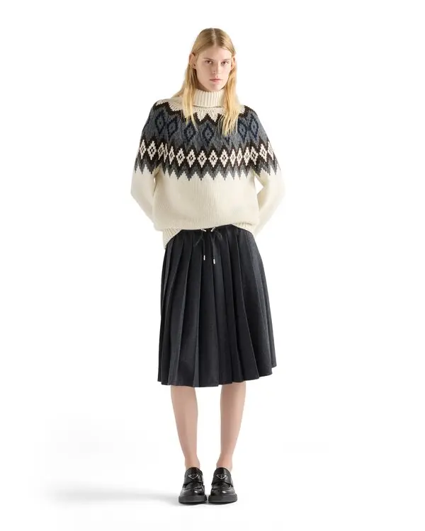 Prada Cashmere And Wool Turtleneck Sweater