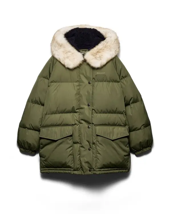 Prada Re-nylon Down Jacket - Green