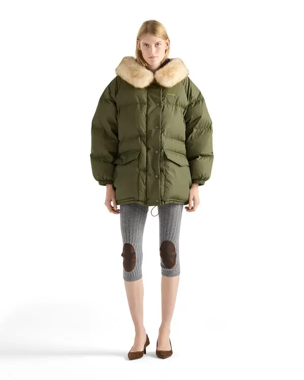 Prada Re-nylon Down Jacket - Green