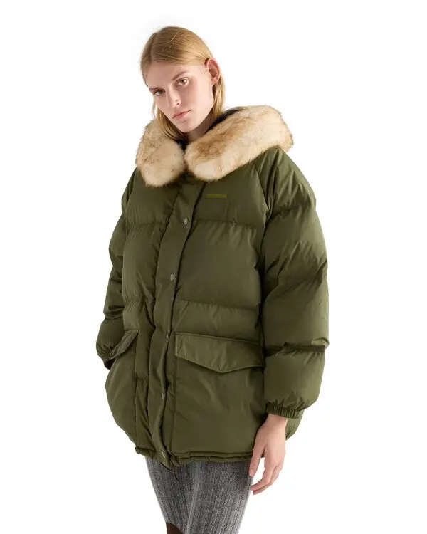 Prada Re-nylon Down Jacket - Green