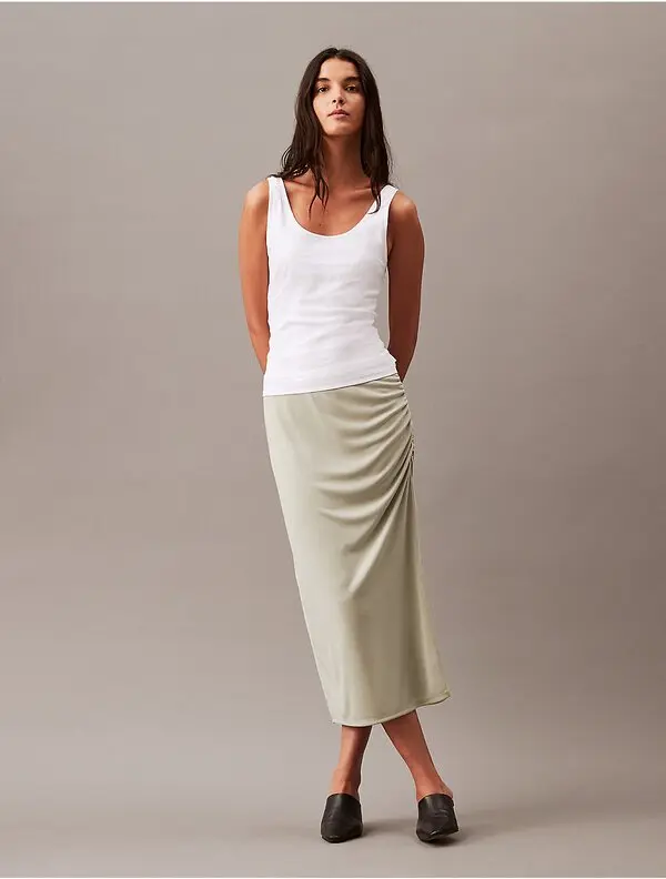 Calvin Klein Refined Jersey Midi Skirt