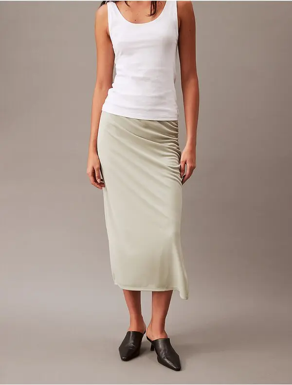 Calvin Klein Refined Jersey Midi Skirt